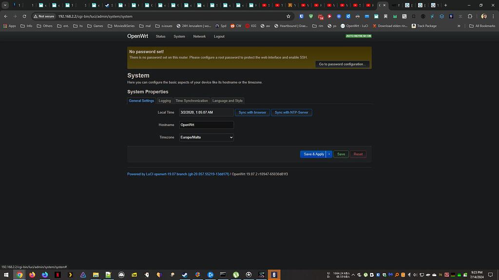 Not syncing with ntp server - Installing and Using OpenWrt - OpenWrt Forum