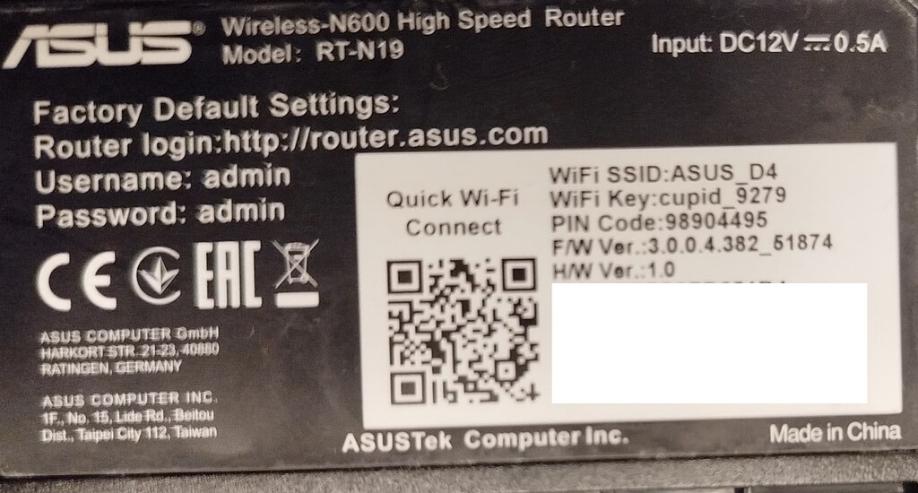 Asus RT-N19(Also known as N600 or AC1200) supported but not loaded after kernel flash ...