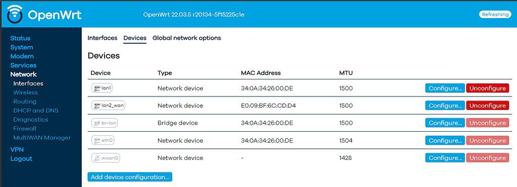 Missing "switch" menu item under "network"? (trying to setup MultiWAN ...