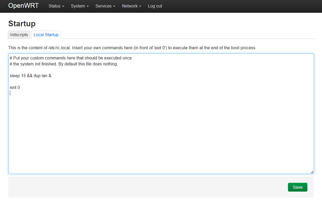 How to delay LAN start by 15 seconds after WAN start - Installing and Using OpenWrt - OpenWrt Forum
