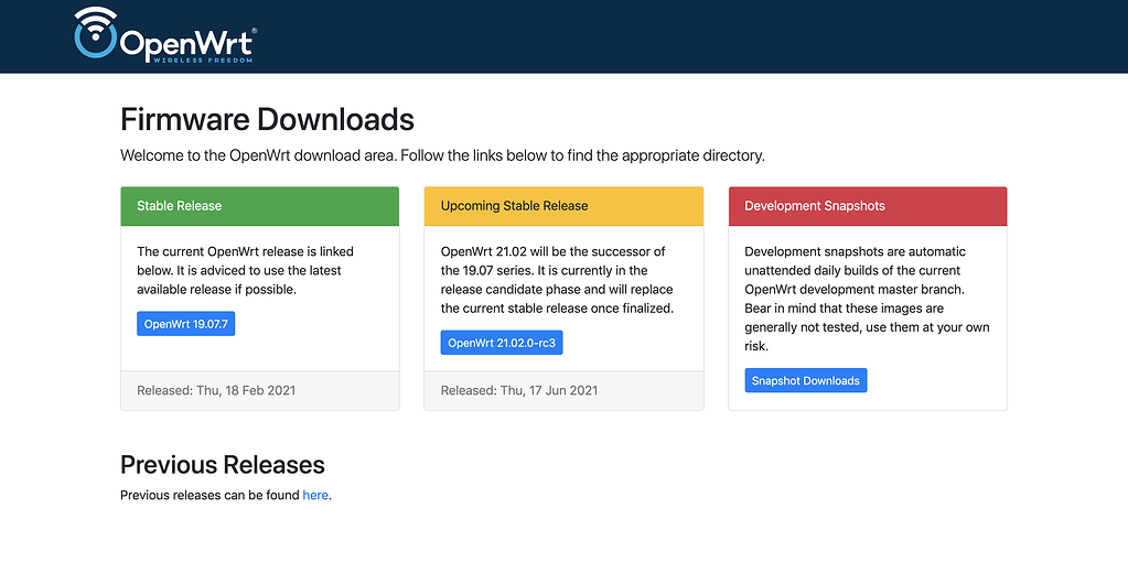 Redesign the OpenWrt download page - Site Feedback and Other Questions ...