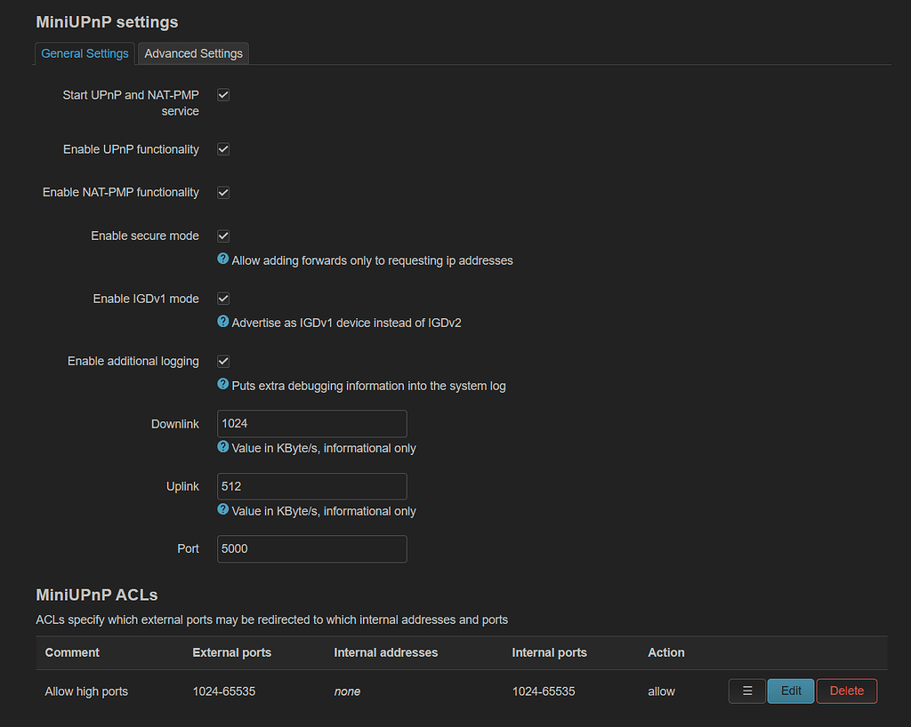 UPNP service not working - Installing and Using OpenWrt - OpenWrt Forum
