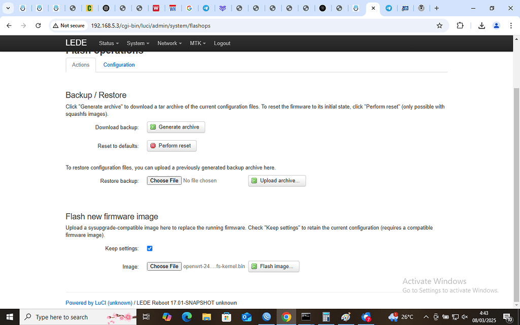 Help to upload firmware unsupported Yuncore - Installing and Using OpenWrt - OpenWrt Forum
