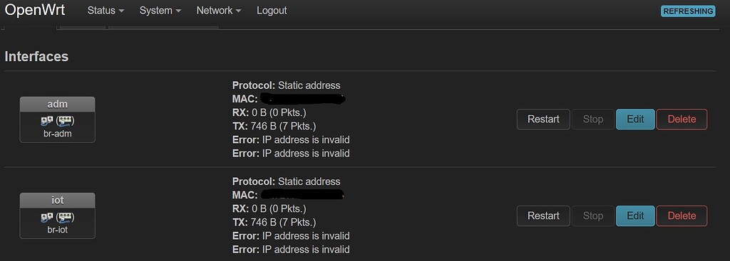 Asus MAP-AC2200 - Invalid Interface IP addresses - Installing and Using OpenWrt - OpenWrt Forum