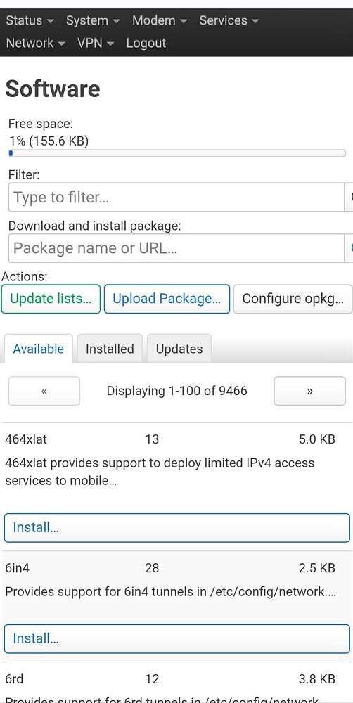 Free space problem - Installing and Using OpenWrt - OpenWrt Forum