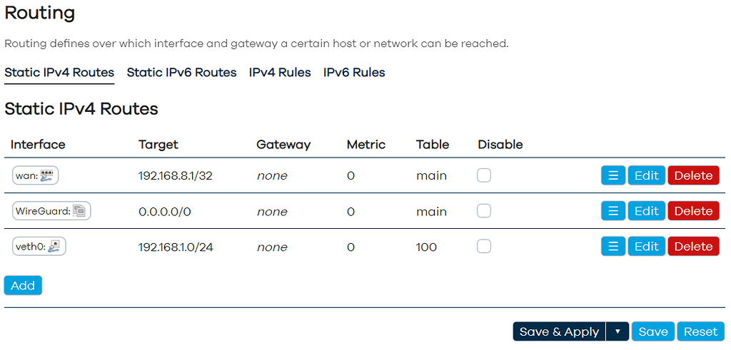 IPV4 routing question (LuCi) - Network and Wireless Configuration ... IPV4 routing question (LuCi) - Network and Wireless Configuration ...