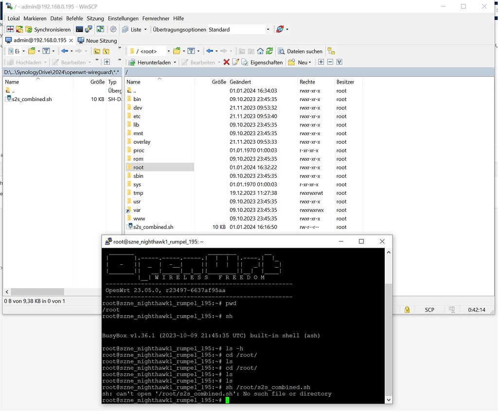 Wireguard Guide / run a script in "root" dir - Installing and Using OpenWrt - OpenWrt Forum