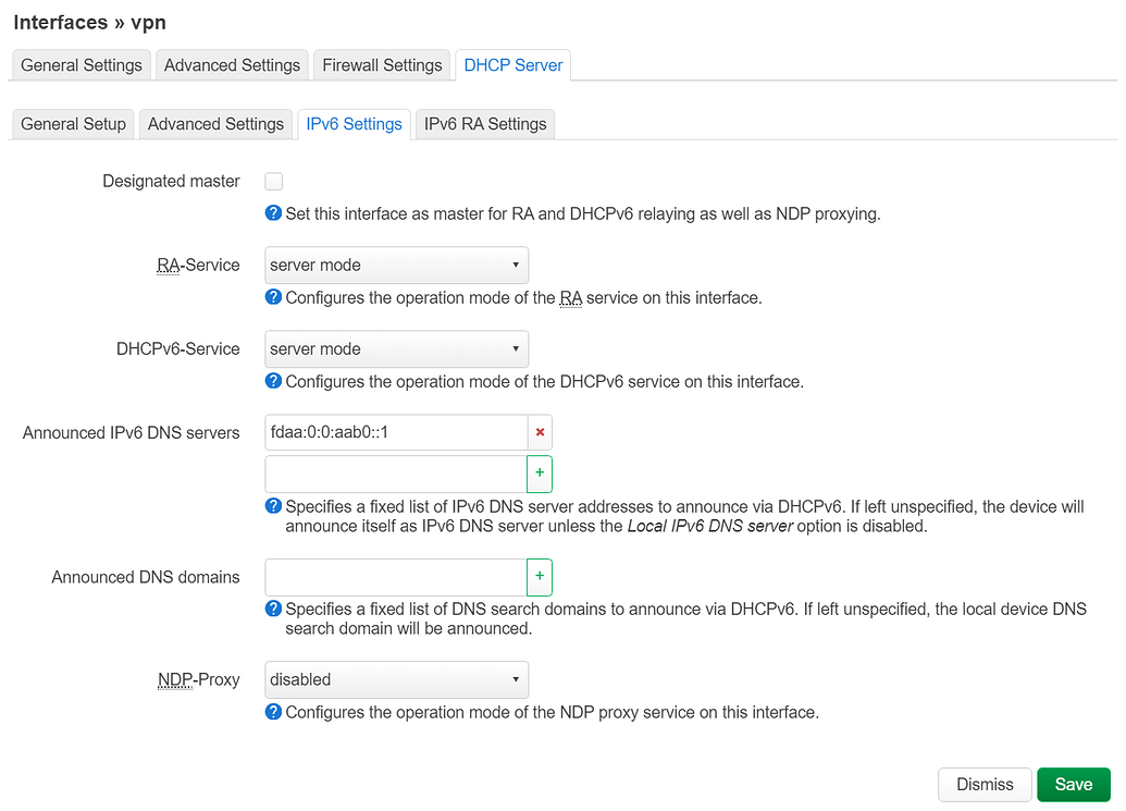 Set DNS server for IPv6 - Installing and Using OpenWrt - OpenWrt Forum Set DNS server for IPv6 - Installing and Using OpenWrt - OpenWrt Forum