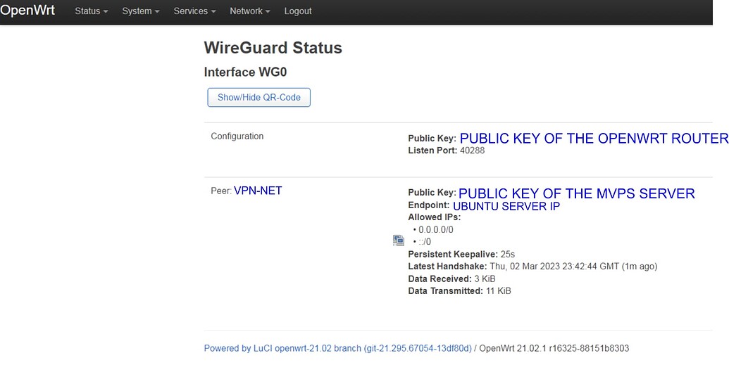 Install and configure Wireguard client on OpenWrt router - Network and Wireless Configuration ...