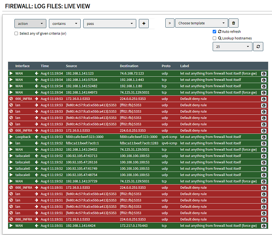 Firewall traffic log "live view" for rule debugging - Installing and ...