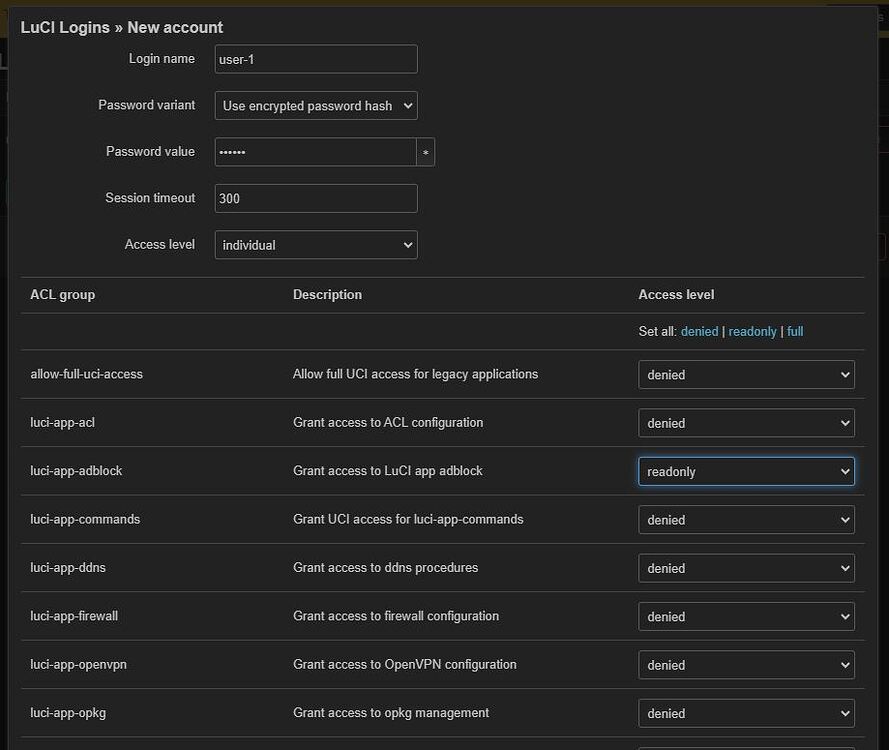 How to create Multiple users in LuCI? - Installing and Using OpenWrt - OpenWrt Forum