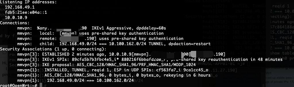 Strongswan tunnel is up but can't ping remote - Installing and Using ... Strongswan tunnel is up but can't ping remote - Installing and Using ...