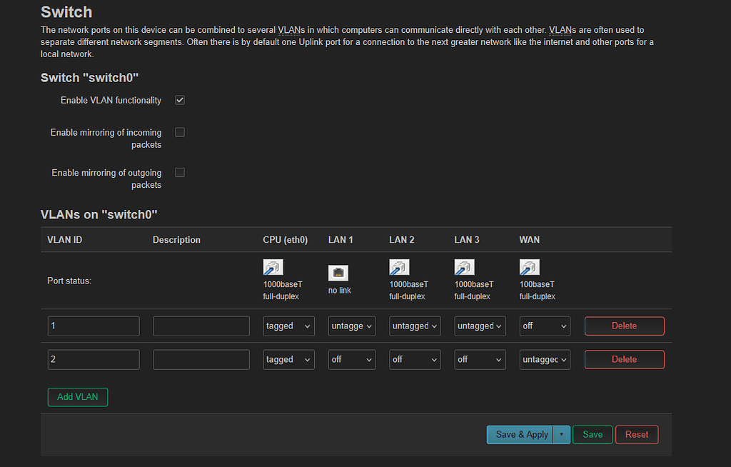 Change WAN port to LAN - Installing and Using OpenWrt - OpenWrt Forum