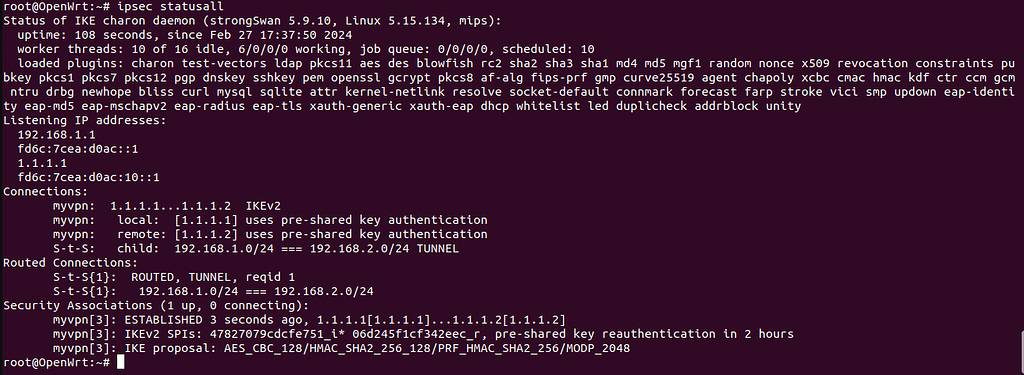 Strongswan based ipsec vpn Configuration - Network and Wireless ...
