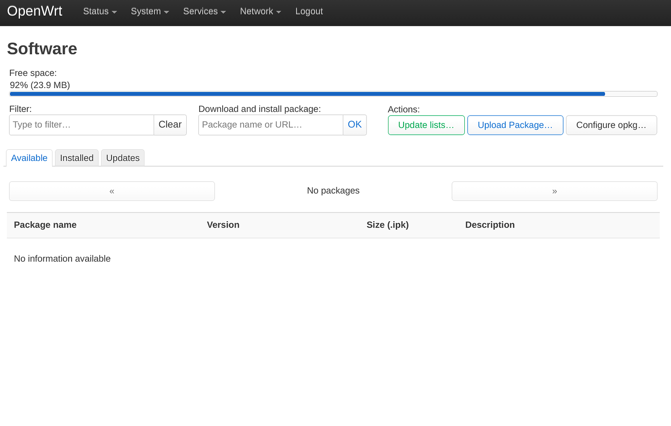 Opkg update failed with code 7 on Linksys EA7500v2 - Installing and Using OpenWrt - OpenWrt Forum