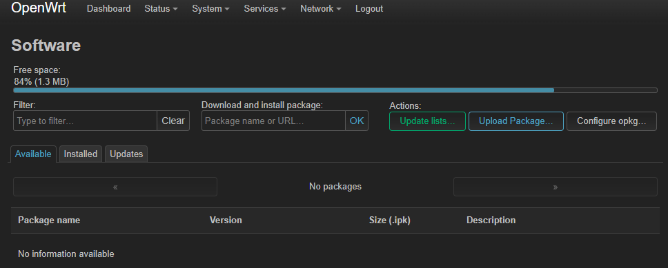 Remove 'Software' from Firmware - Installing and Using OpenWrt - OpenWrt Forum