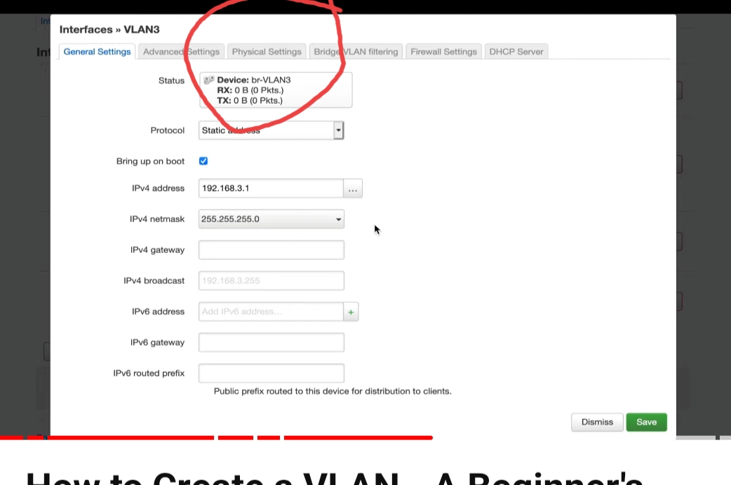 Why the physical setting are not exisit in lan interface - Network and Wireless Configuration ...