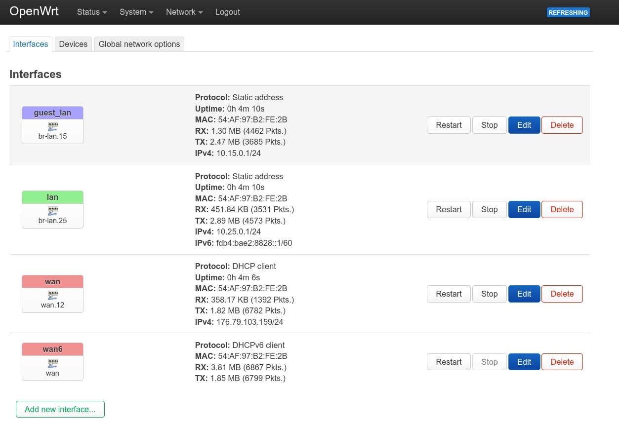 Help understanding Tx and RX not updating - Installing and Using OpenWrt - OpenWrt Forum